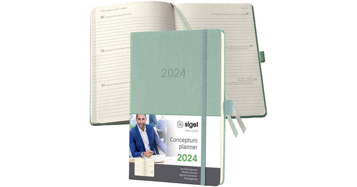 SIGEL C2472 - Terminplaner Wochenkalender Conceptum 2024, ca. A5 ...