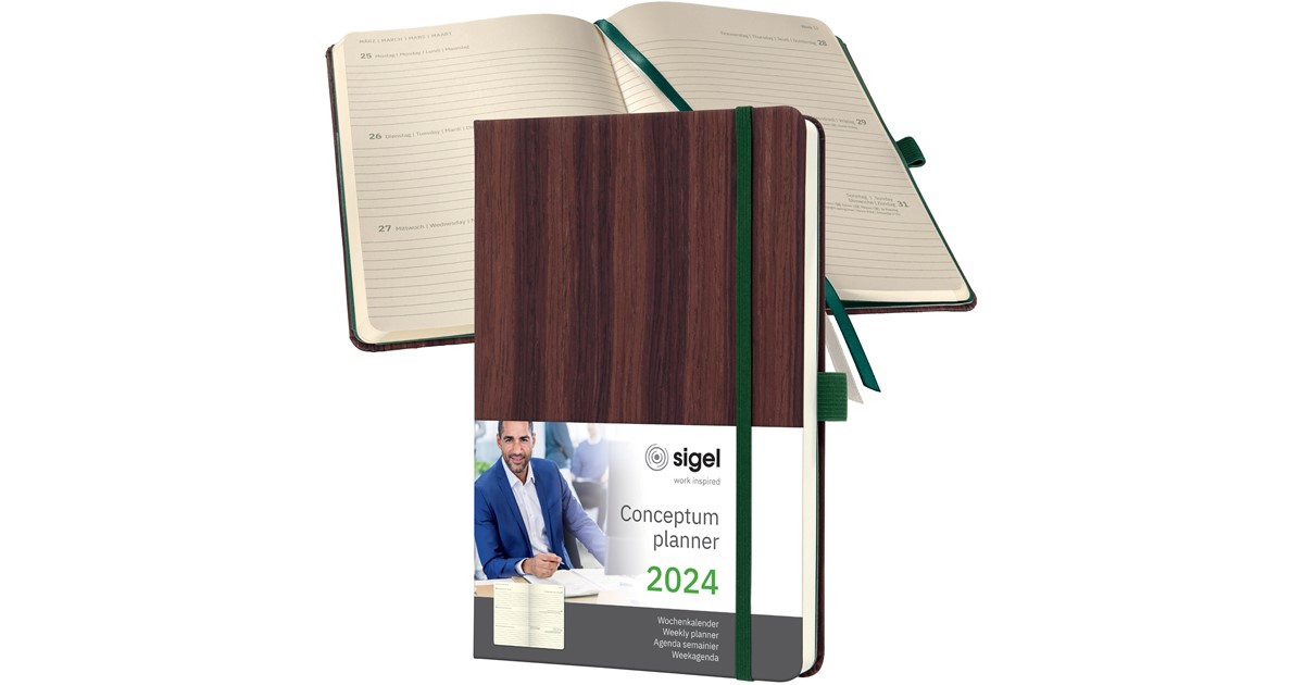 SIGEL C2476 - Terminplaner Wochenkalender Conceptum 2024, Nature ...