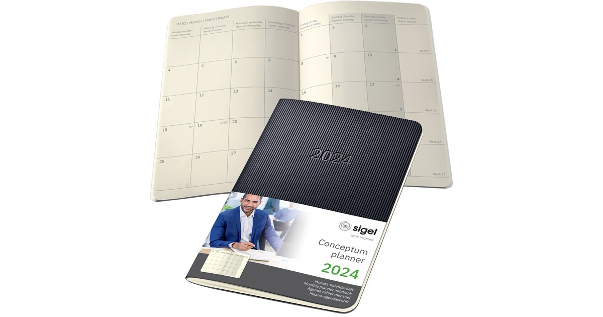 SIGEL C2485 - Monats-Kalenderheft Monatsplaner Conceptum 2024, ca. A6 ...