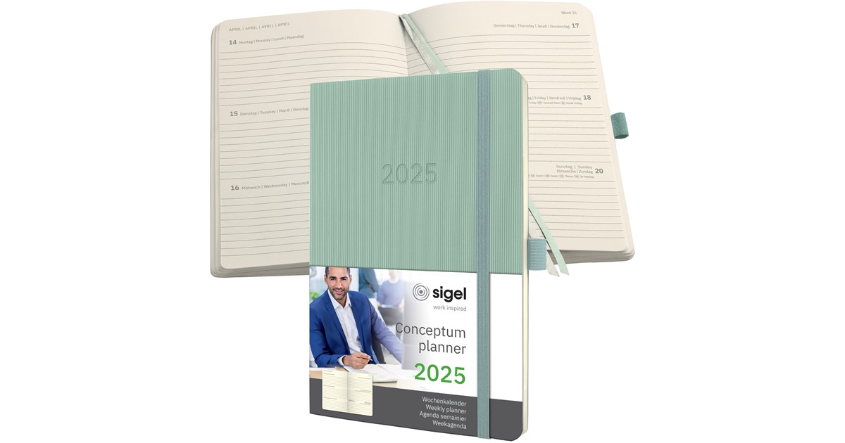 SIGEL C2538 - Terminplaner Wochenkalender Conceptum 2025, ca. A5 ...