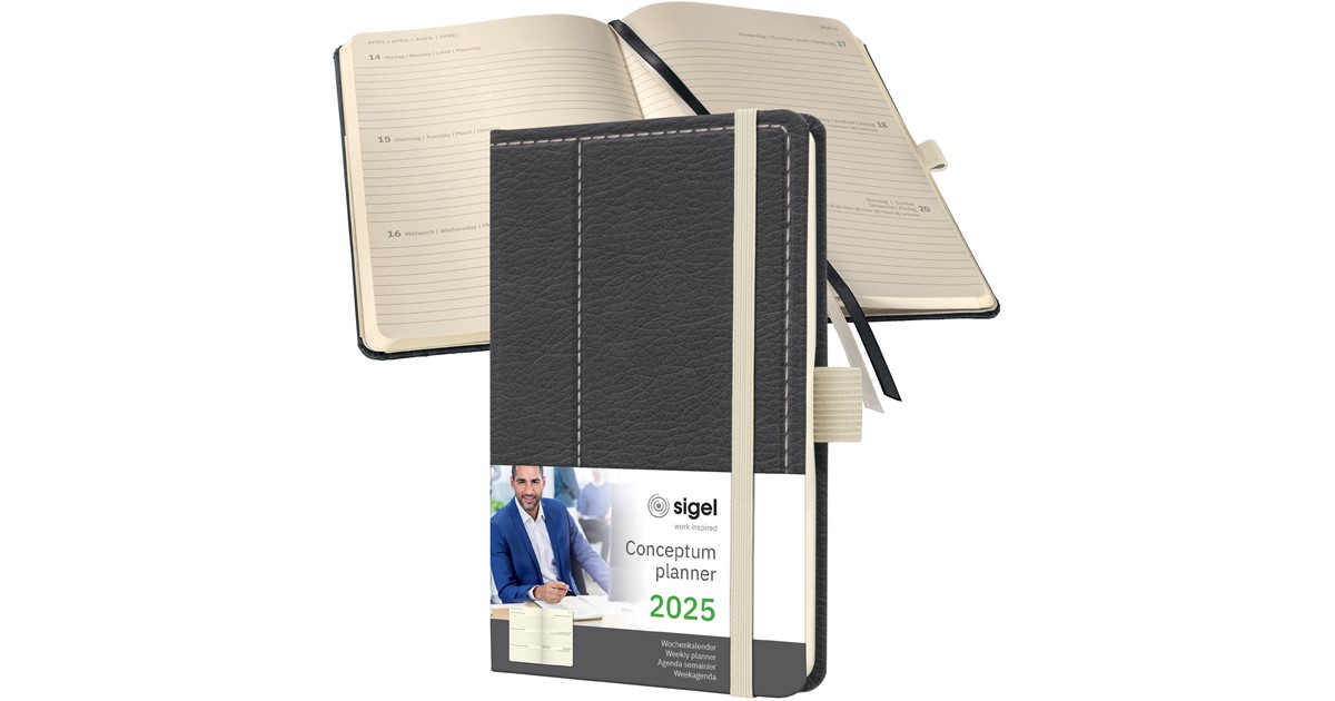 SIGEL C2558 - Terminplaner Wochenkalender Conceptum 2025, Casual Design ...