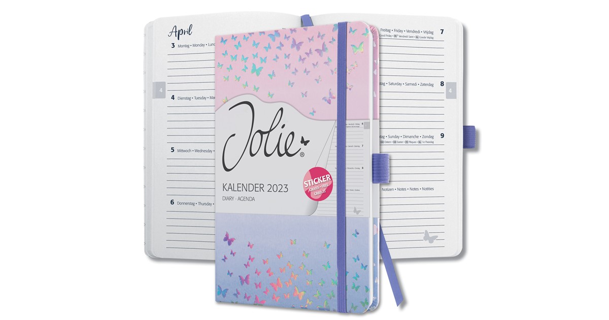 SIGEL J3347 - Wochenkalender Jolie 2023, Butterfly Confetti Candy ...
