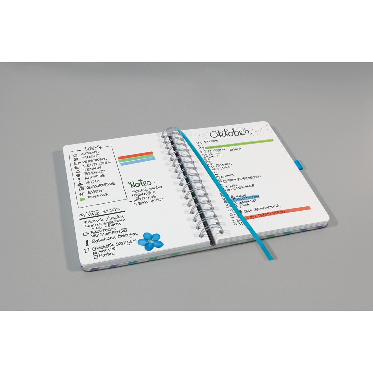 SIGEL JN650 - Spiralblock Notizblock Bullet Journal Jolie - blanko - ca ...